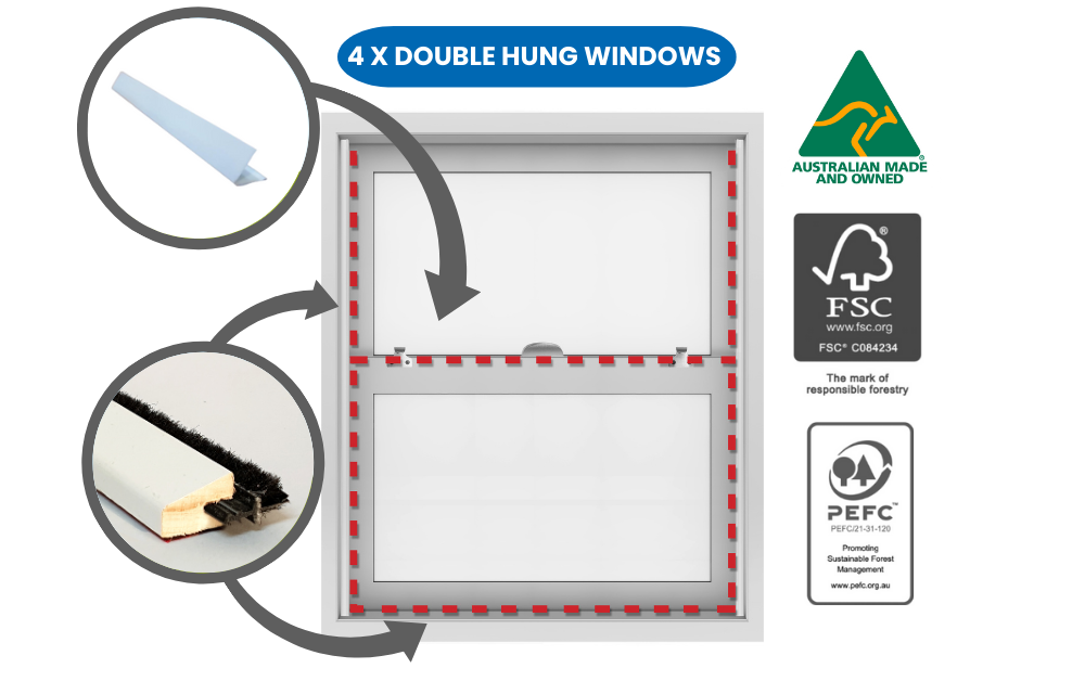 The most effective double hung draught proofing kit in Australia