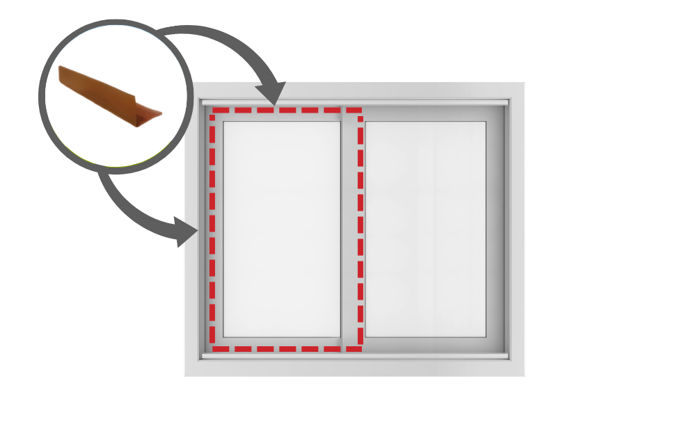 EMV Slim Line Seal | Aluminium Sliding Window Seals